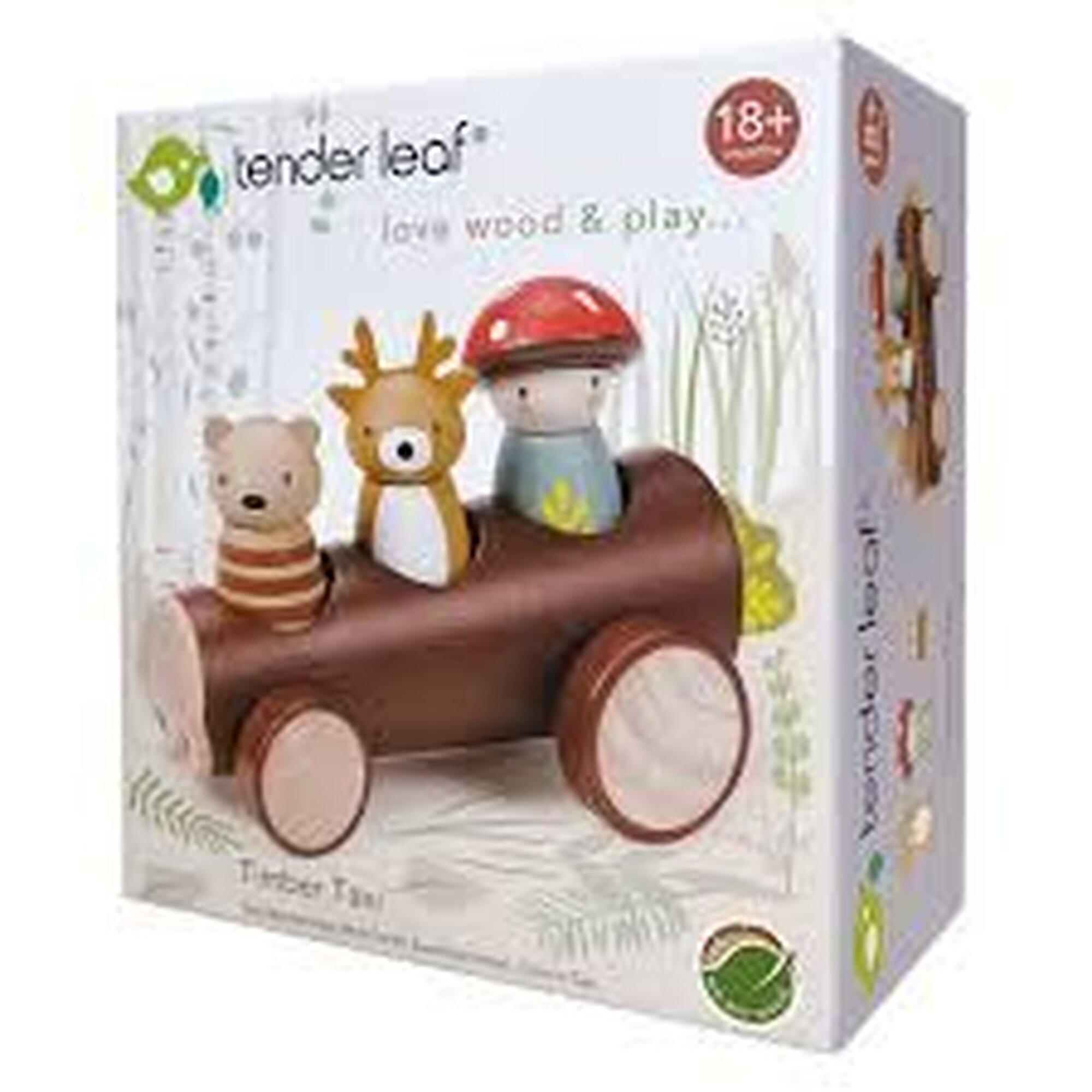 Набор деревянных игрушек Tender Leaf Toys - "Лесное такси",4 эл. - TL8386