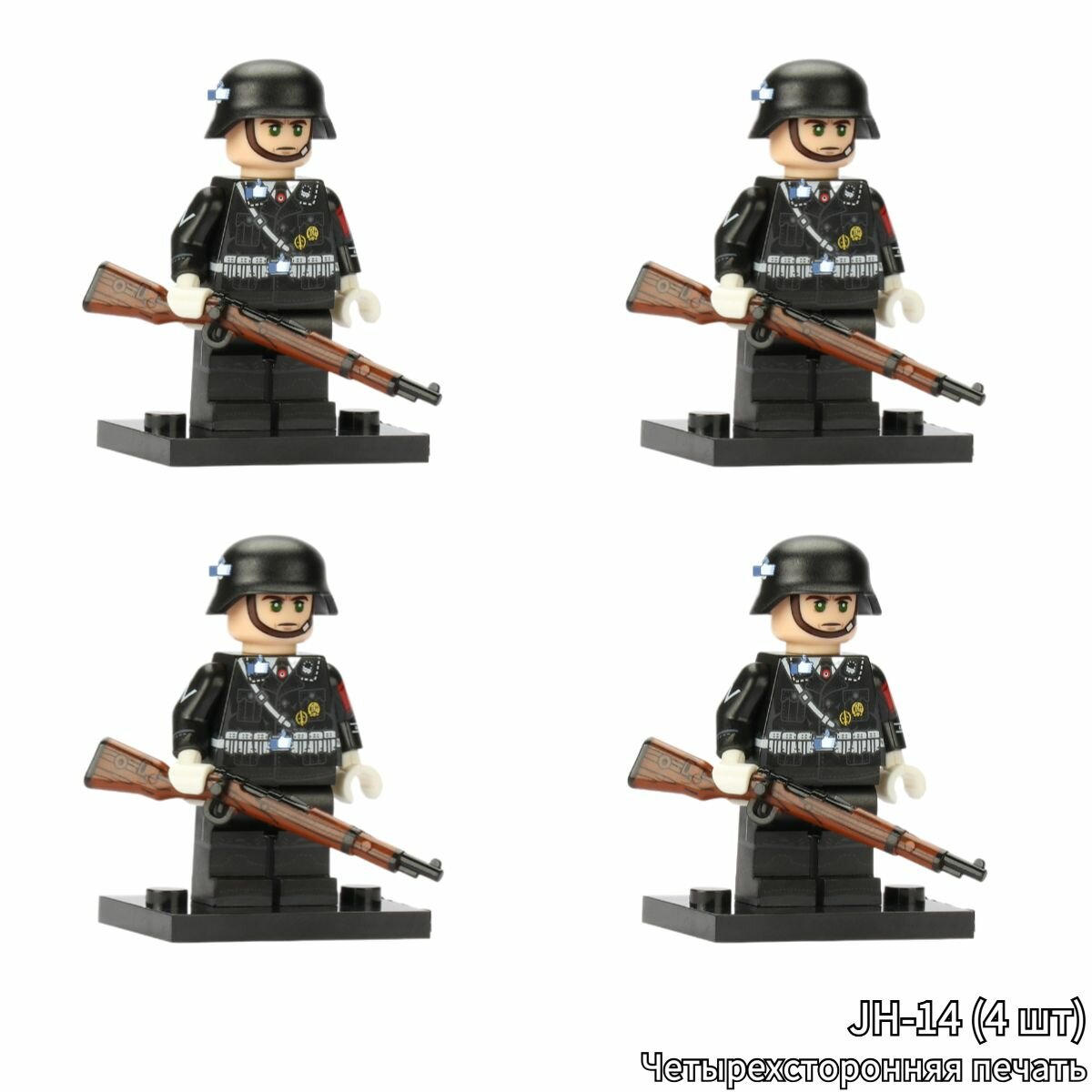 Модель солдата из серии military war building blocks, модель солдата Королевства Пруссия, совместимы с легo конструкторами