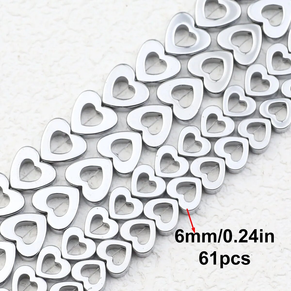 Белый k цвет звезда луна сердце монета кубик круглый трубка гематитный камень расстояние свободные бусы любви ювелирные изделия делать браслет DIY 6 8 мм