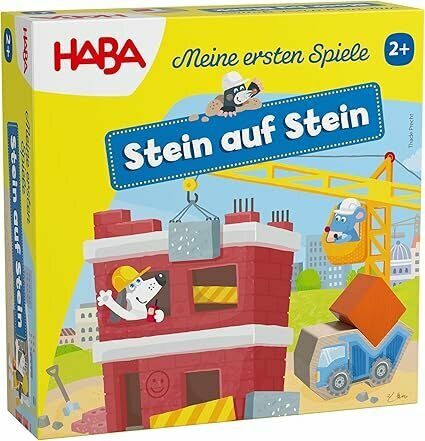 Детская настольная игра Haba - "Кирпич на кирпич", кооперативная игра, от 2 лет - 2012209001