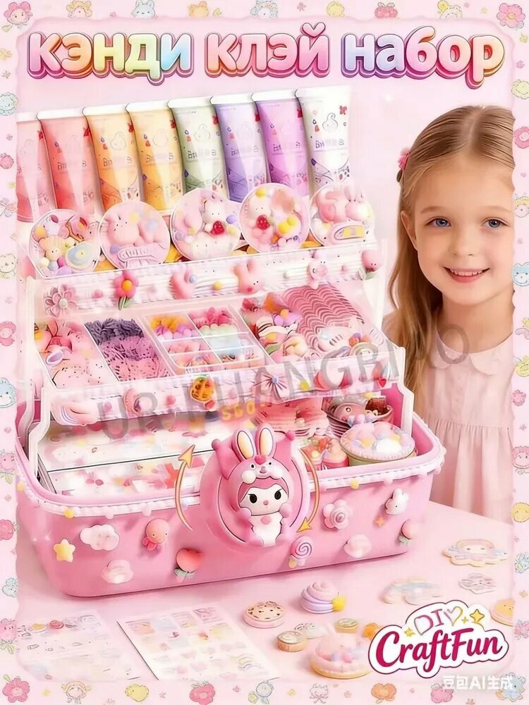 Candy clay набор, творческий DIY комплект для детей, яркие цвета, развивает воображение и моторику