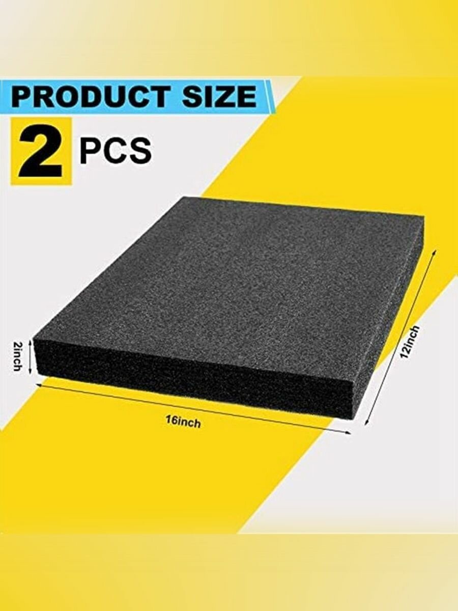 Лист пенополиэтилена для упаковки и творчества, 40x30x5 см, черный, 2 шт. Вспененный полиэтилен, амортизация, для вставок в кейсы, хобби, диорам