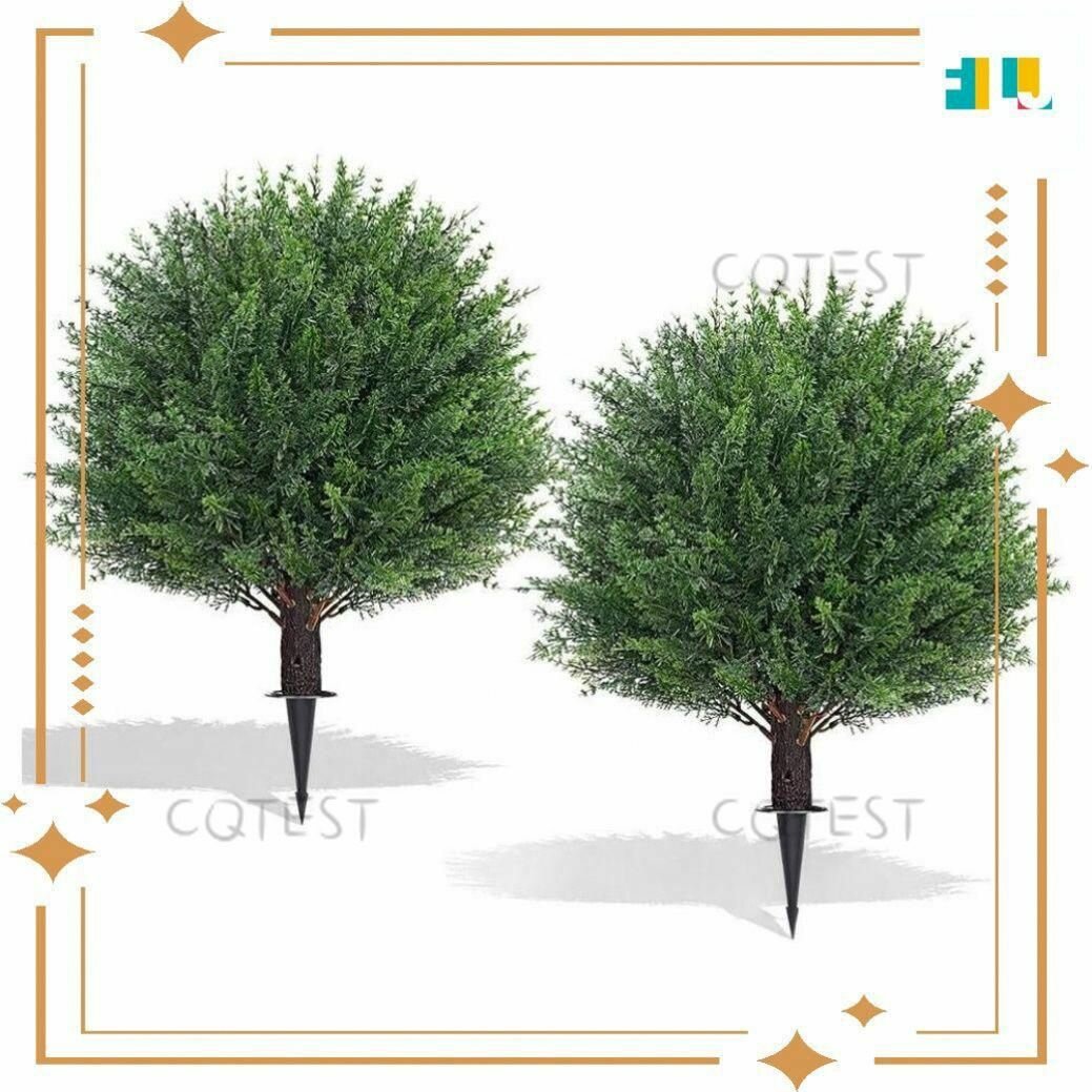 Эксклюзивный набор из двух уличных искусственных туй и кипарисов, высота 40 см