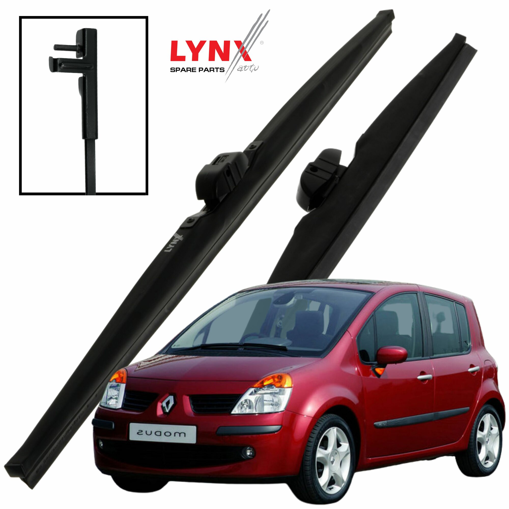 Дворники Renault Modus JP01, JP0J / Рено Модус 2004 2005 2006 Щетки стеклоочистителя зимние LYNXauto 700мм-650мм к-т 2шт.