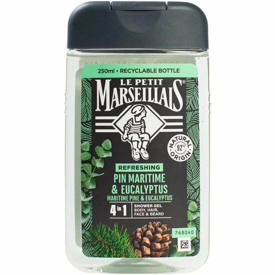 Гель-шампунь для душа 4в1 Marseillais Le Petit Men Сосна и Эвкалипт, 250 мл