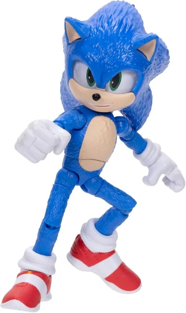 Фигурка Соник светящийся из Sonic the Hedgehog 3 Movie, Highly Articulated Action Collector Toy Figure (12 см), Соник в Кино