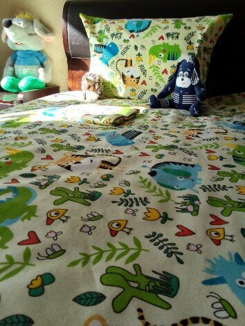 Простыня стандартная, Фланель, 120x150 см Звери