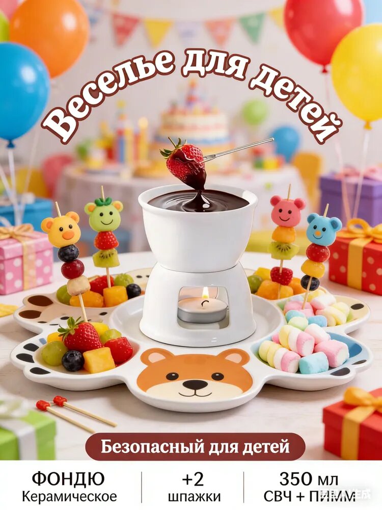 Набор для фондю 0.32 л, количество персон: 4