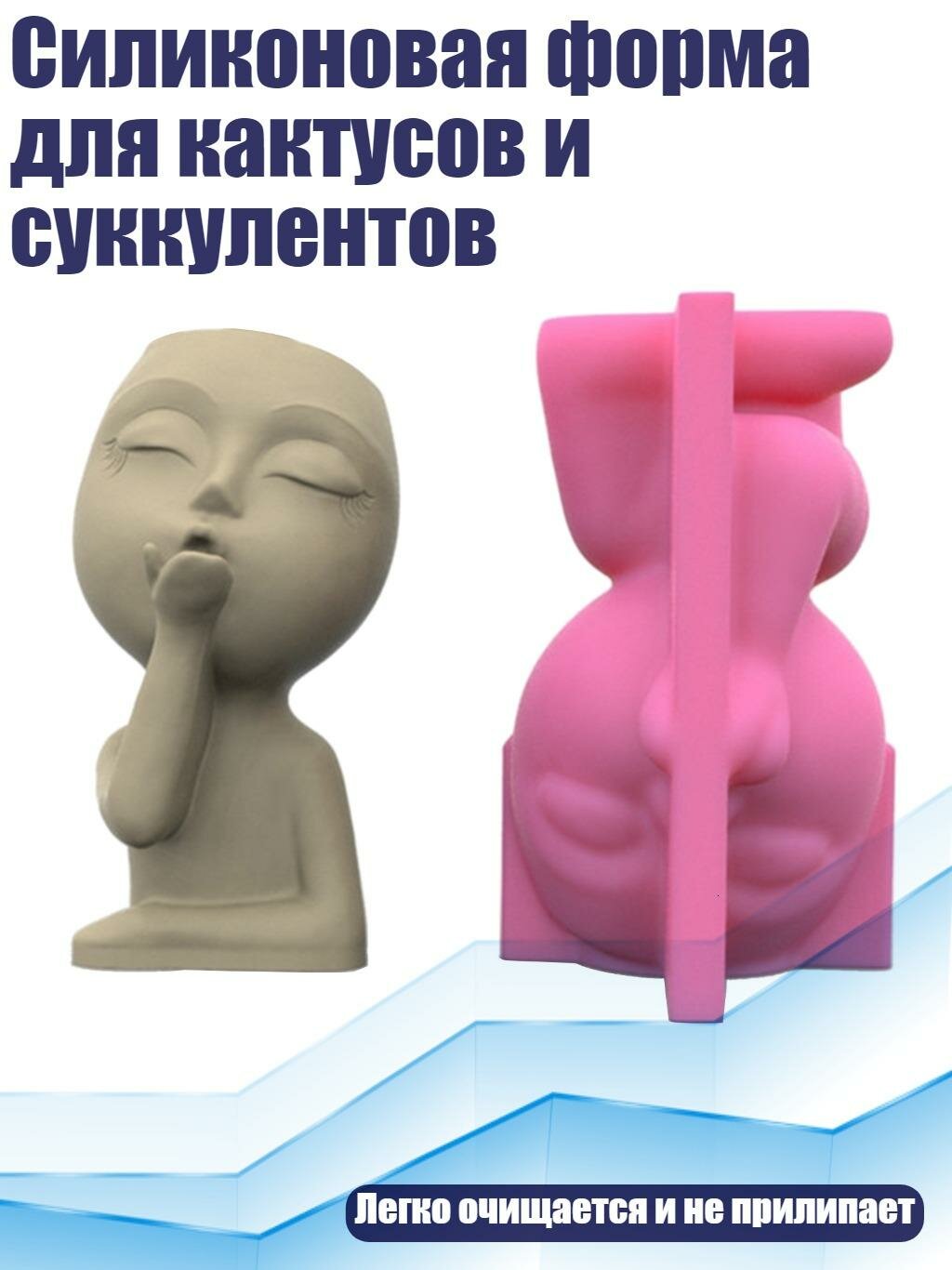 Силиконовая форма для кактусов и суккулентов