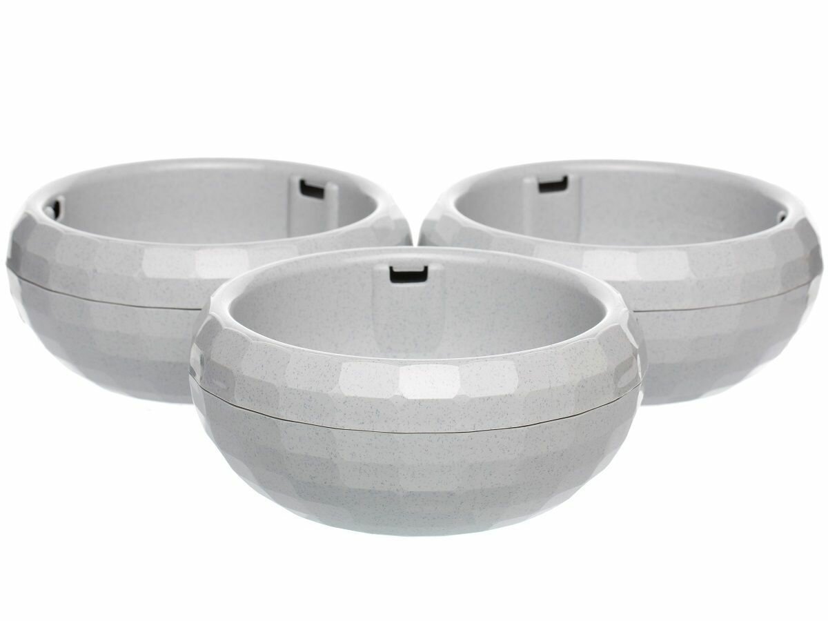 Горшок для цветов Navako Luna 0.7L Grey (3 штуки)