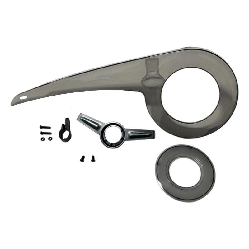 Универсальный защитный кожух для велосипедной цепи, Transparent black