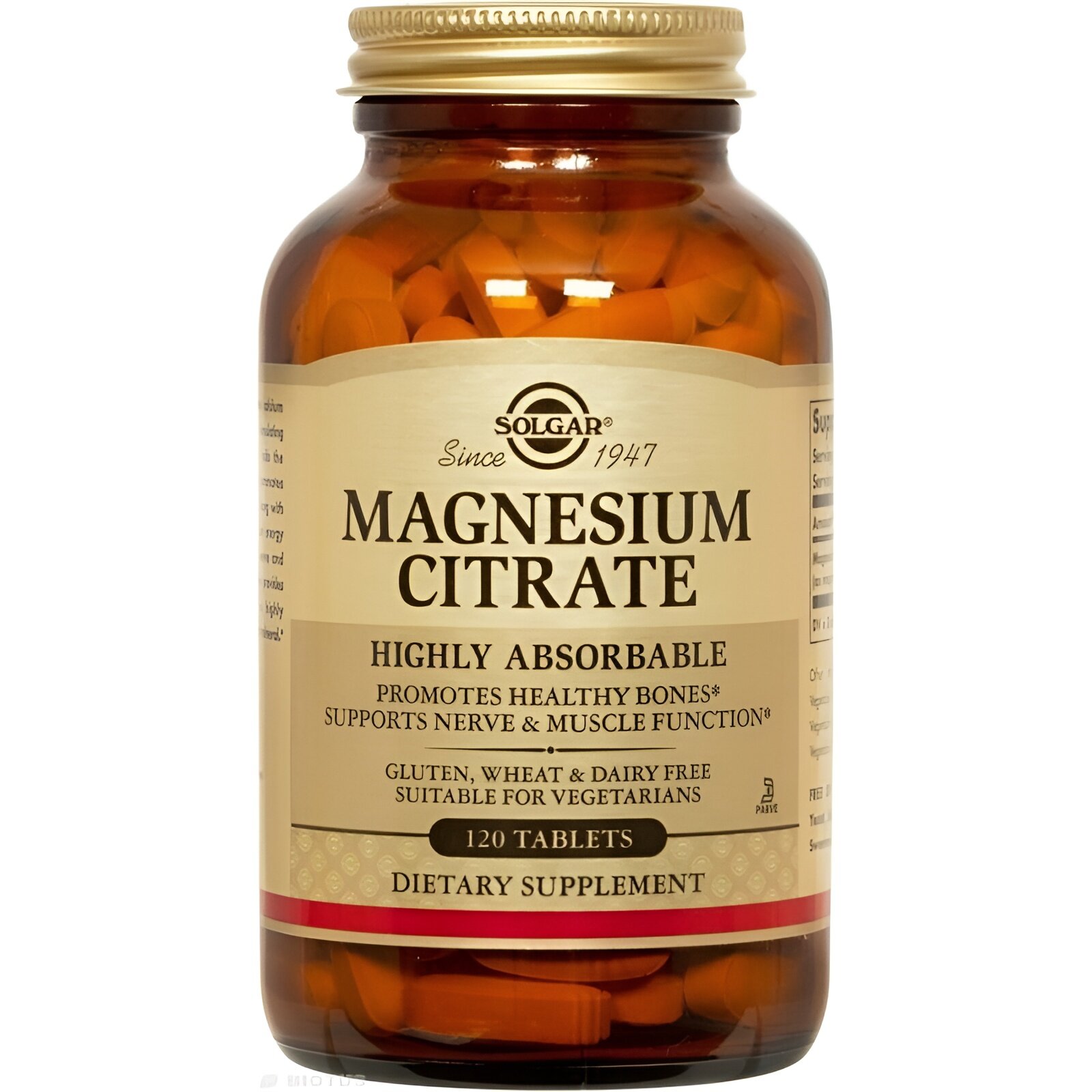 Солгар Цитрат магния, для тонуса и укрепления мышц, таблетки, 120 шт.