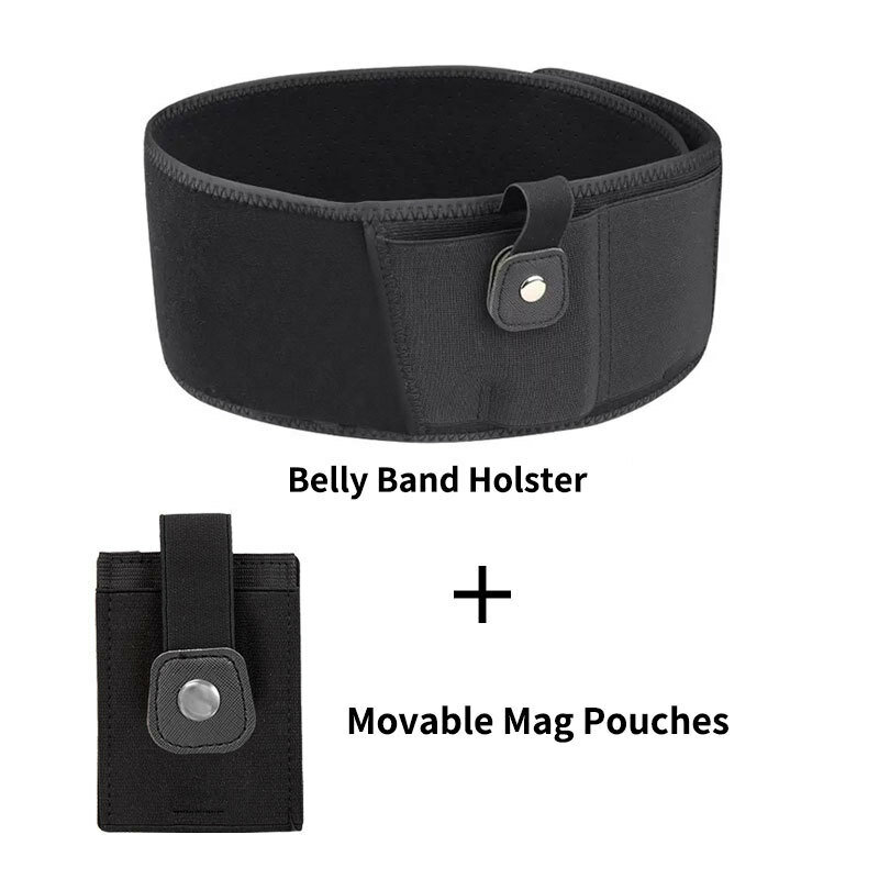 Скрытый поясной подсумок для улицы, регулируемый неопреновый эластичный тактический тренировочный подсумок для ношения на животе.
