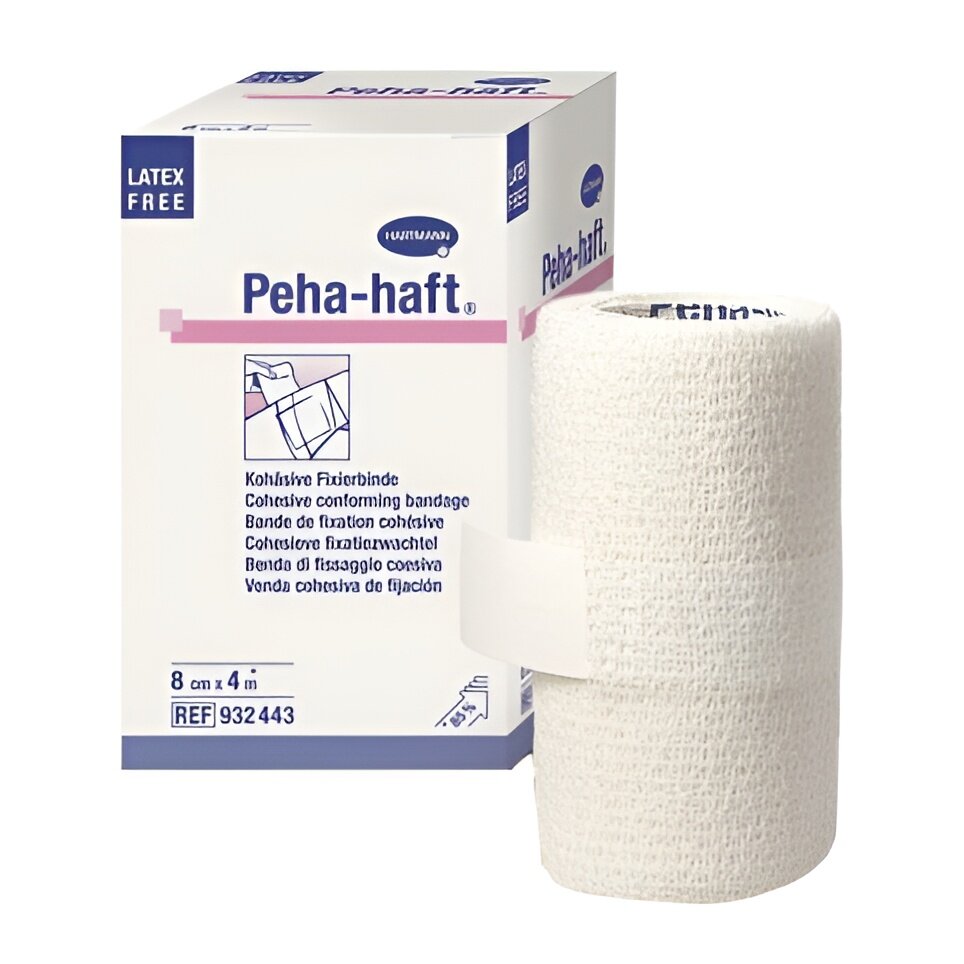 Бинт эластичный самофиксирующийся Peha-haft 4 м х 8 см, белый