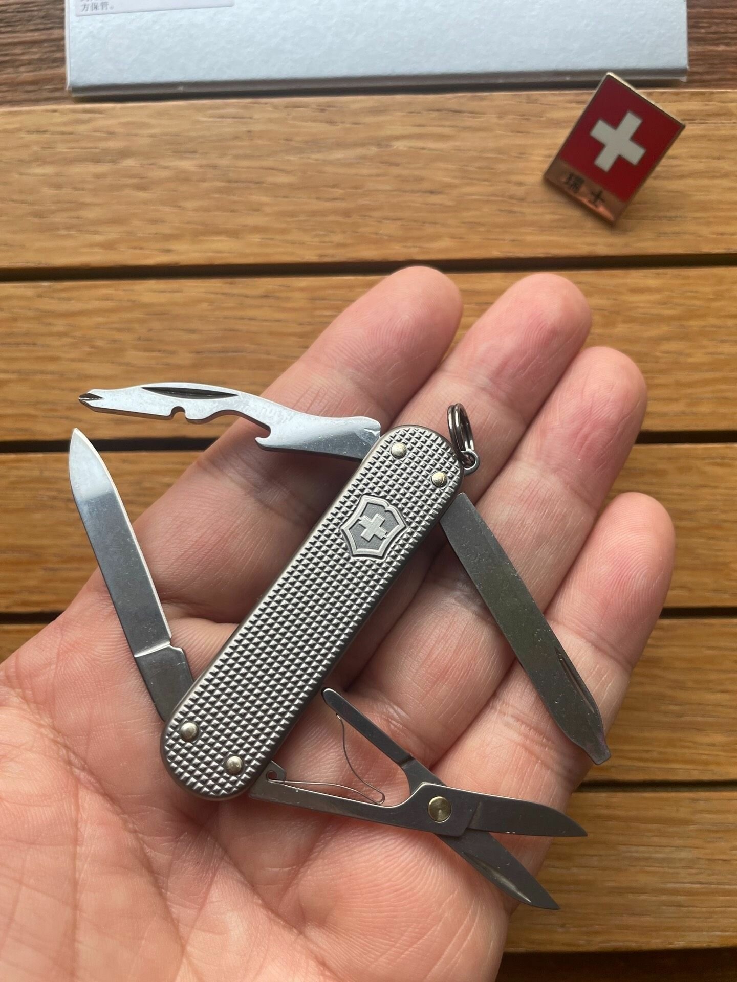 Victorinox 58mm Rambler Alox Мультитул карманный инструмент 10 функций компактный ключница