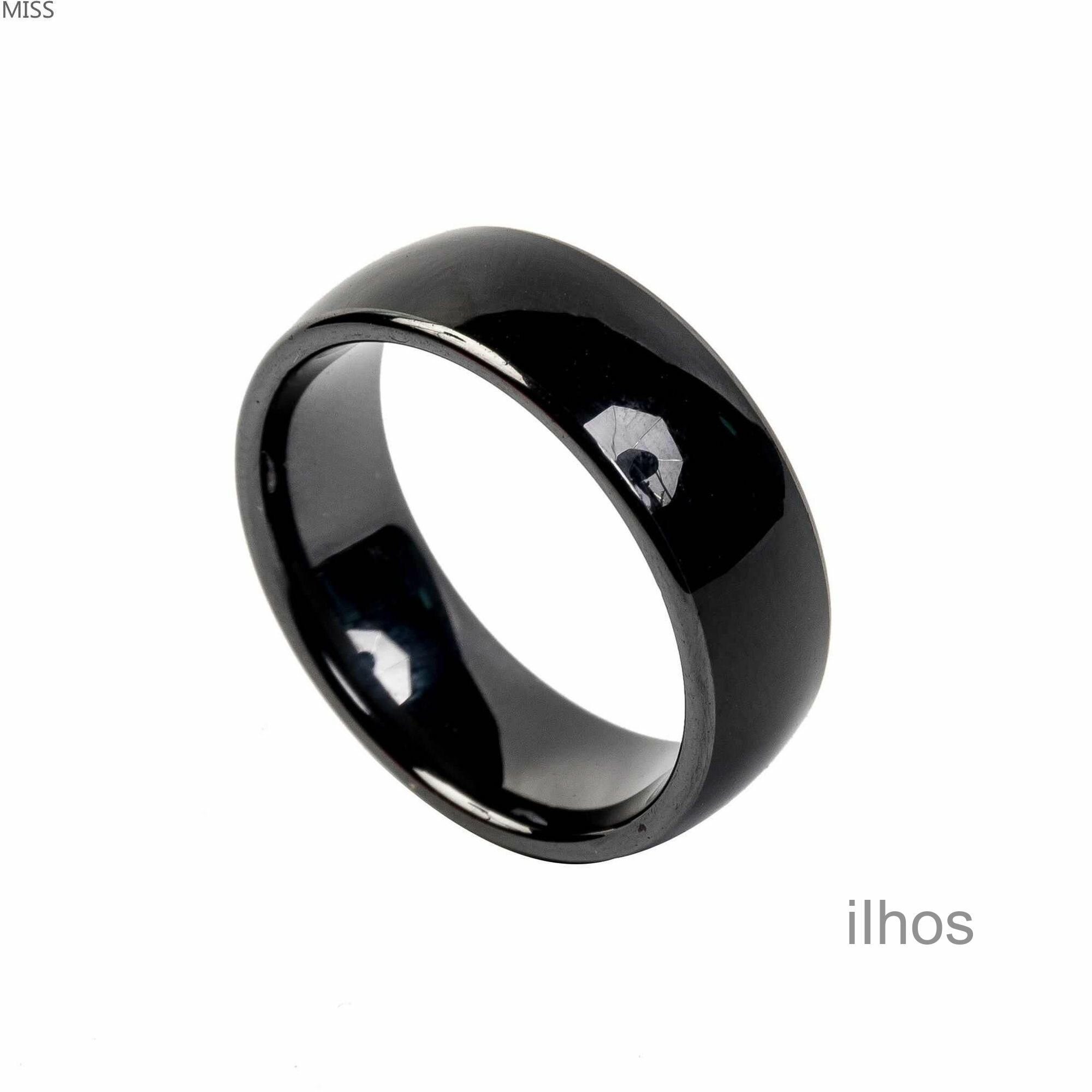 T5577 или UID Сменное RFID классическое черное керамическое смарт-кольцо на палец ID 125 кГц/IC 13,56 МГц одежда для мужчин и женщин