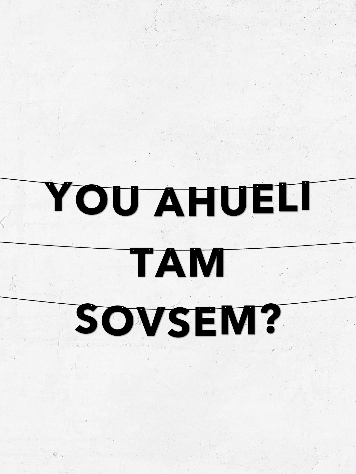 Гирлянда из букв you ahueli tam sovsem? Долговечный декор для праздников и интерьера, 10 см, 1 мм толщины