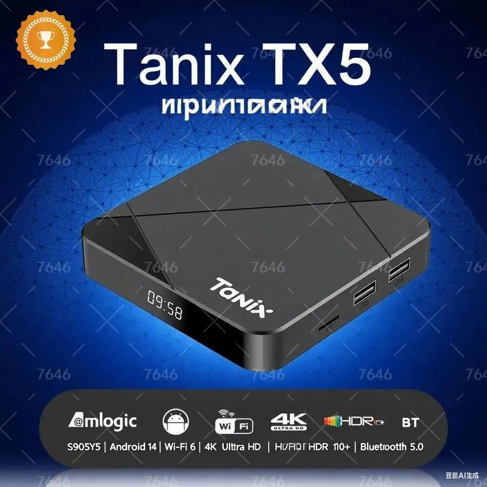 GM Медиаплеер Tanix TX5 4GB/32GB Amlogic S905Y5 смарт ТВ приставка, Android 11.0/Караоке-система