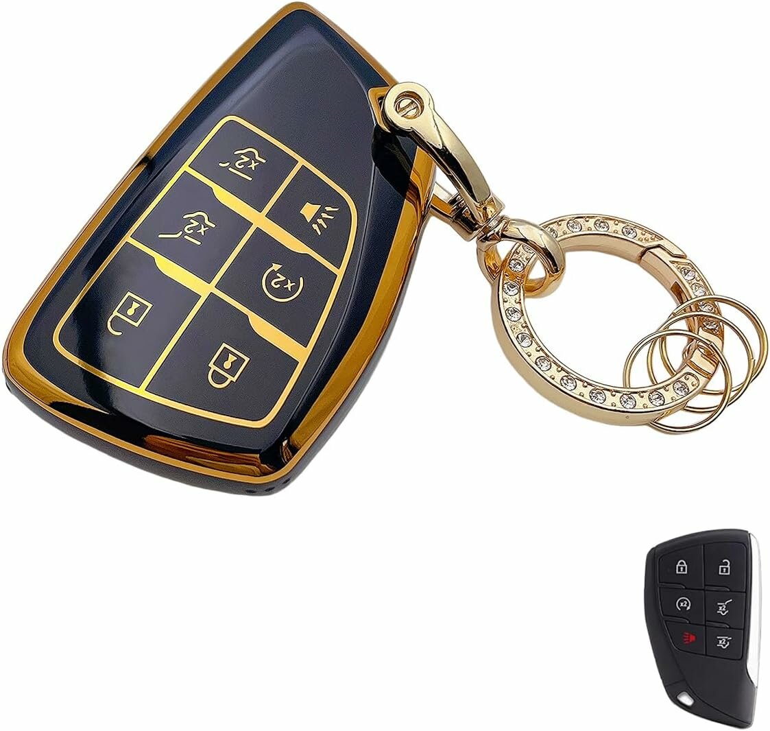 Чехол-брелок для Kia с брелком, черный мягкий защитный чехол из ТПУ для Telluride 2023 2024, 5 кнопок, умный дистанционн
