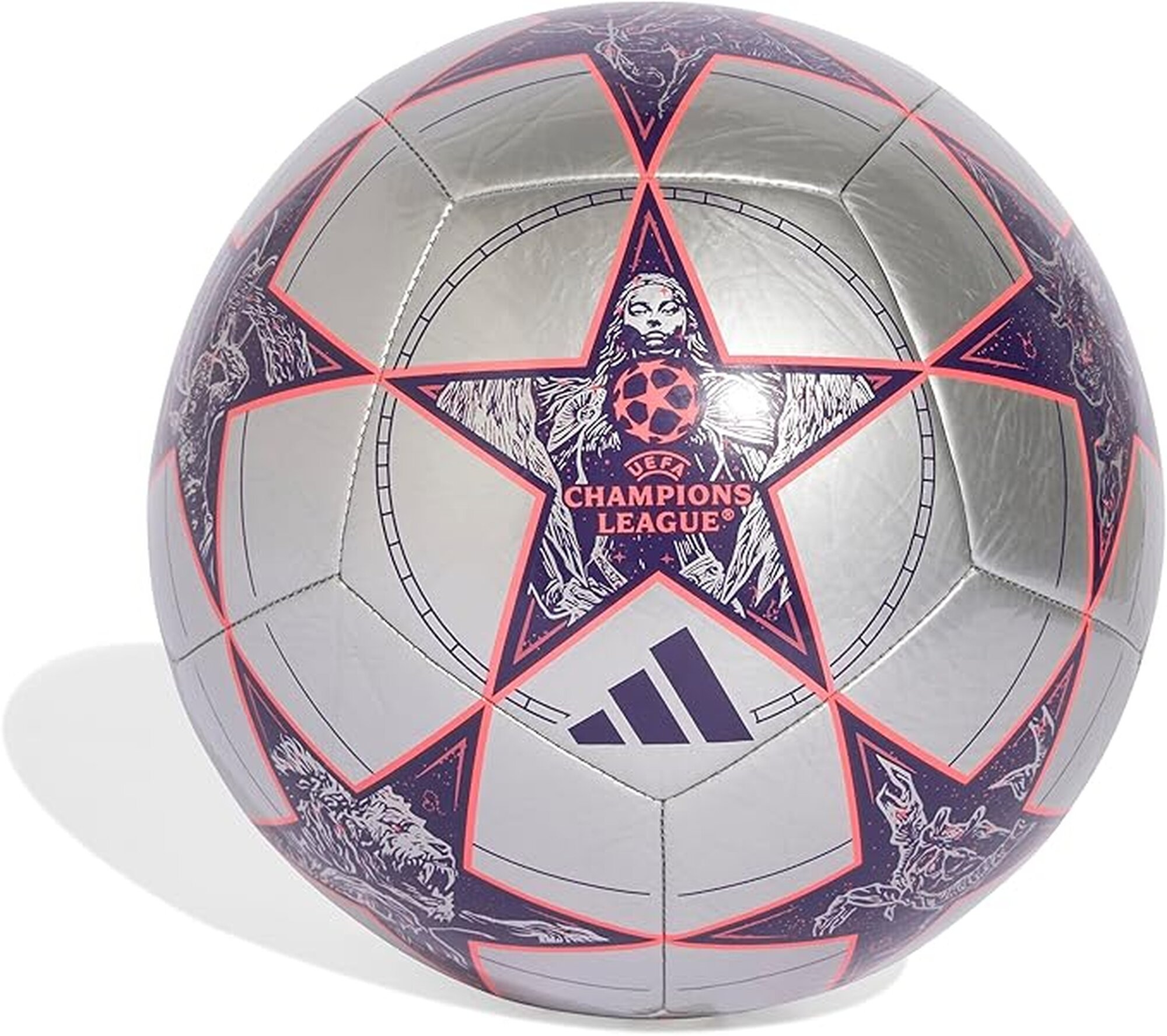 Decathlon Футбольный мяч Adidas UEFA Champions League Club Ball JP1539, унисекс, серебристый, размер Лига чемпионов УЕФА