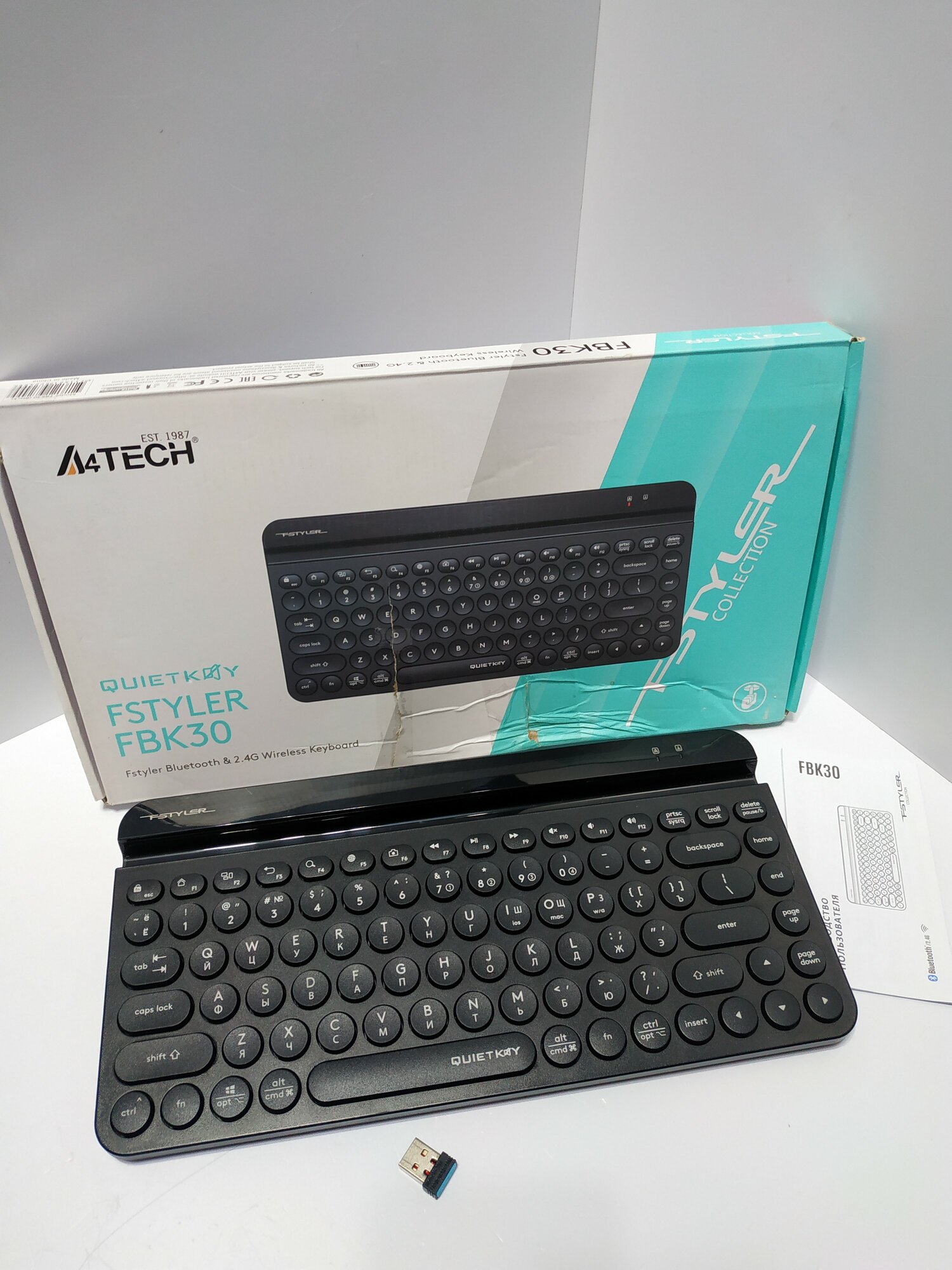 Беспроводная клавиатура A4Tech Fstyler FBK30