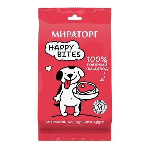 Лакомство сушеное для собак 100% говяжий Пищевод 80 г