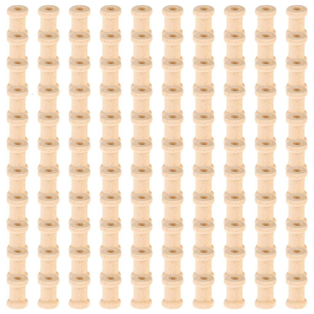 Деревянные пустые катушки для шитья, 100 шт, Очень маленькая катушка