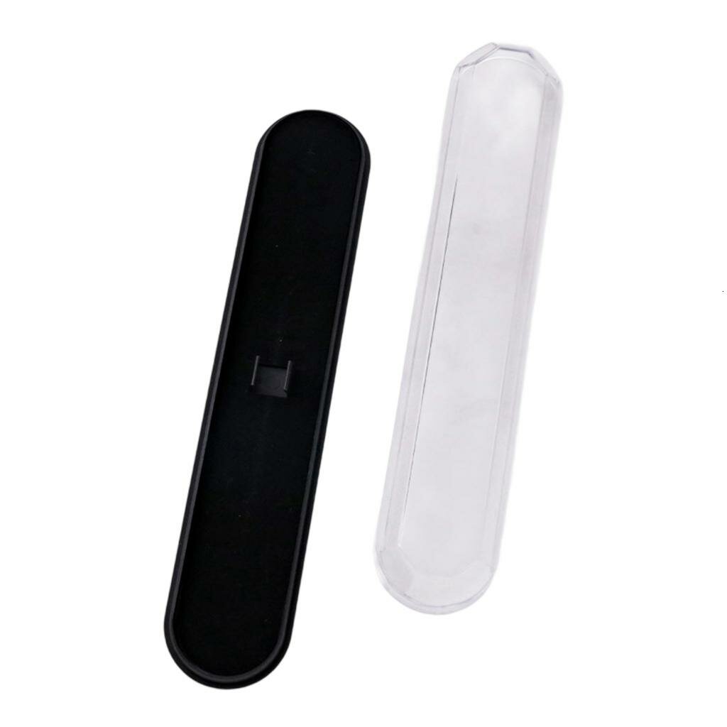 Пластиковые пеналы с прозрачной крышкой, Черный