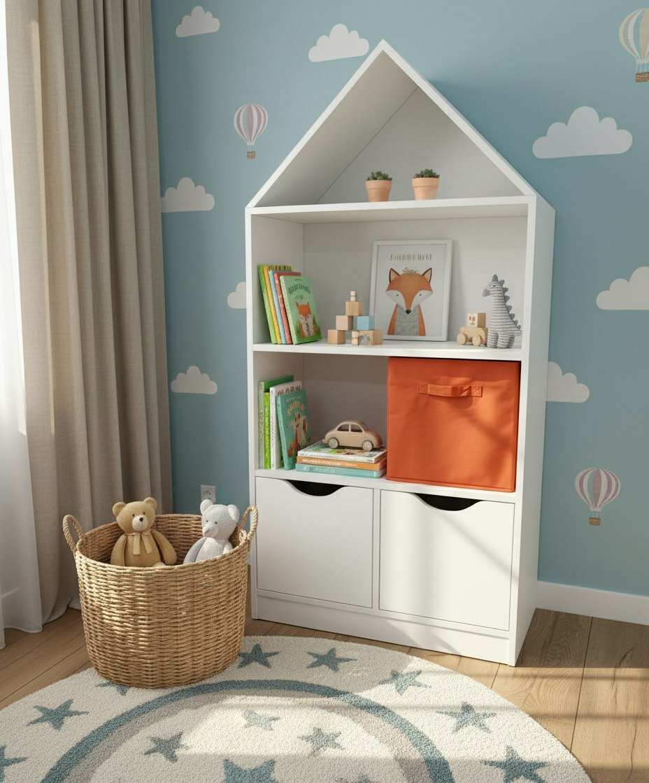 Стеллаж детский Домик-3