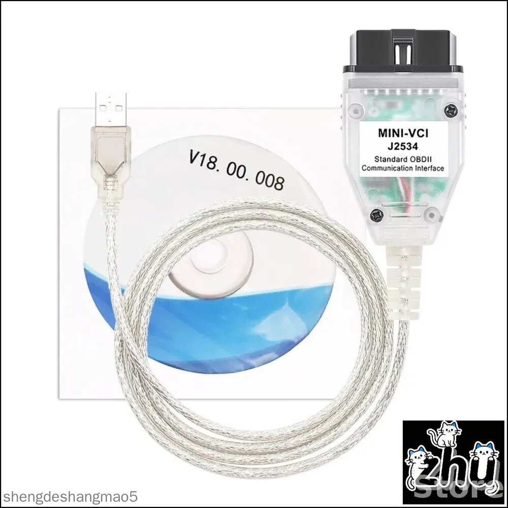 Автосканер Mini VCI ( Techstream v18.00.008 J2534 чип FT232RL ) для Toyota