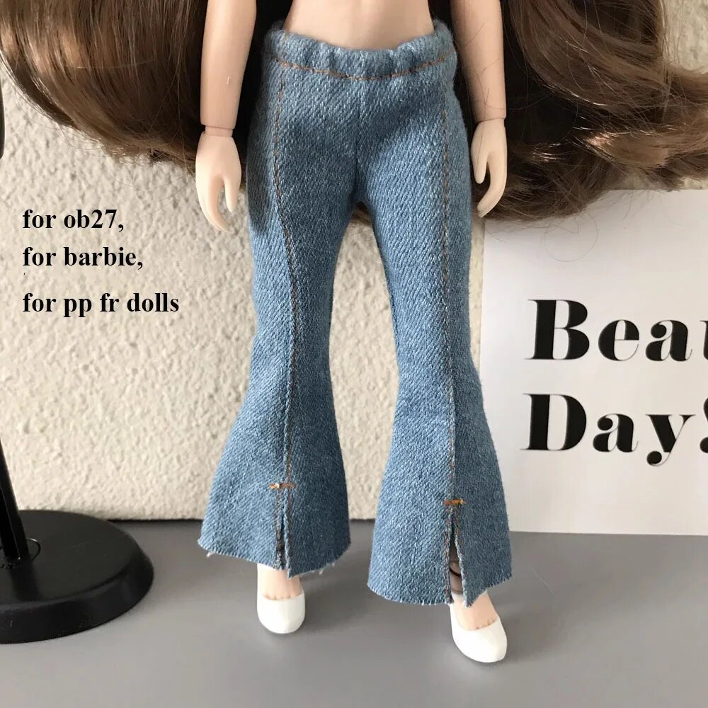 Джинсы клеш для кукол Blyth, Barbie, FR 1/6, цвет 9