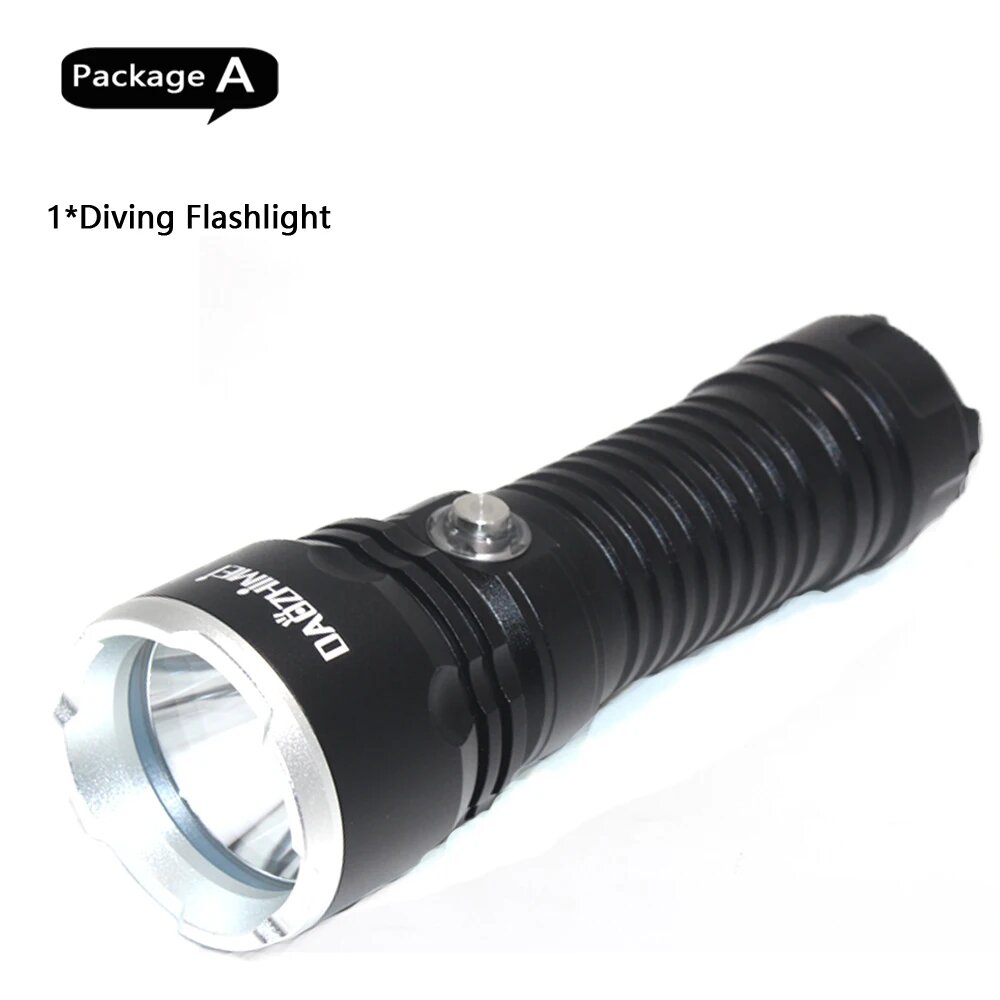 DAOZHIMEI Фонарик для дайвинга XHP70 желтый Yellow, A