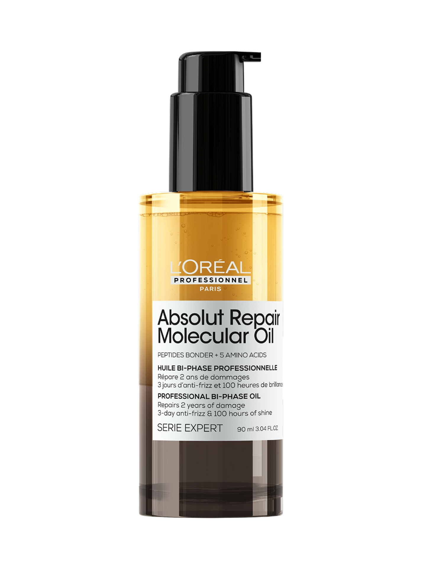 Профессиональное двухфазное масло для восстановления волос Absolut Repair Molecular, 90 мл