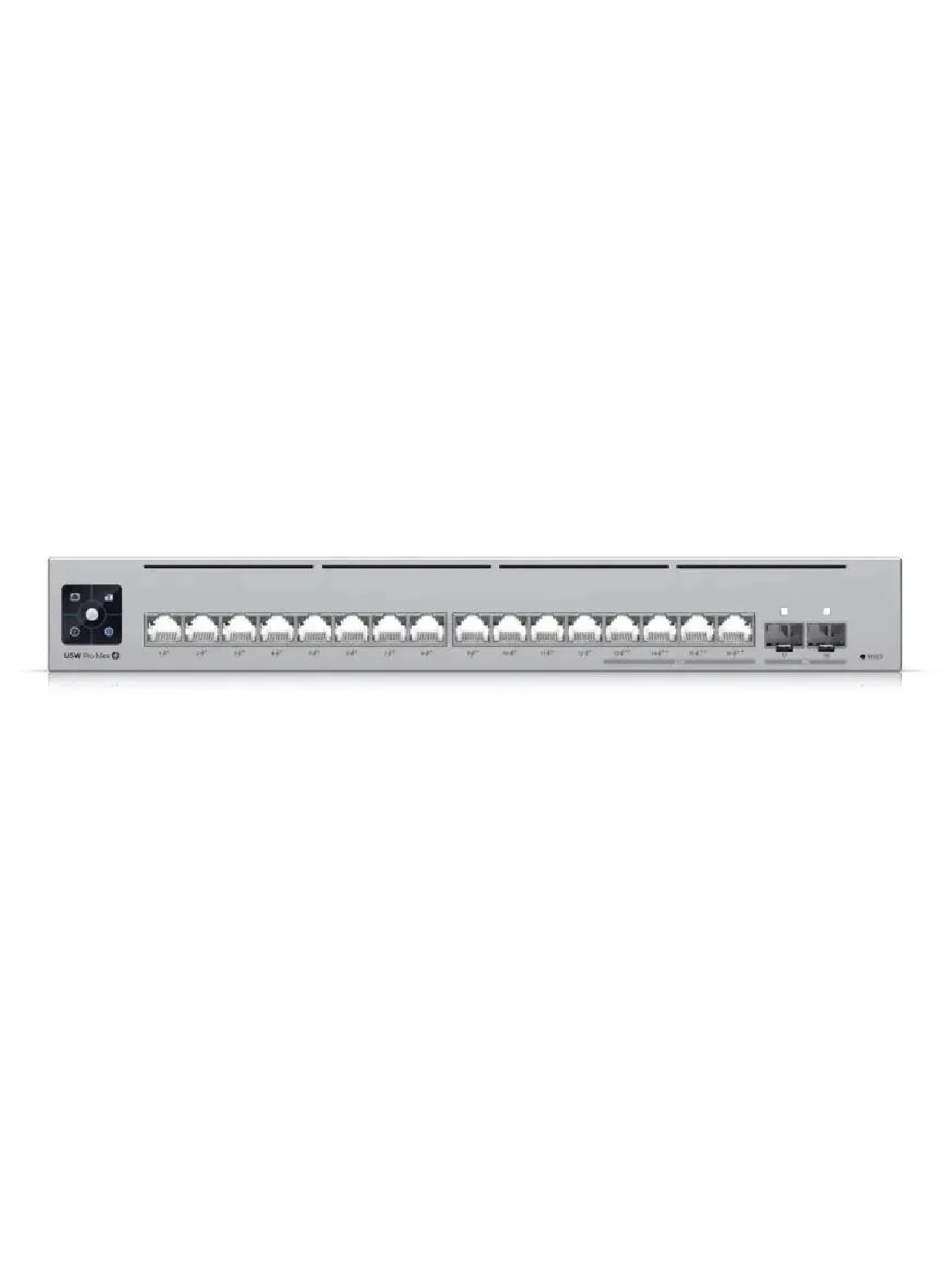 Ubiquiti Коммутатор USW-Pro-Max-16-PoE управляемый L3, 4х2.5G RJ45, 12х1G RJ45, 2х10G SFP+