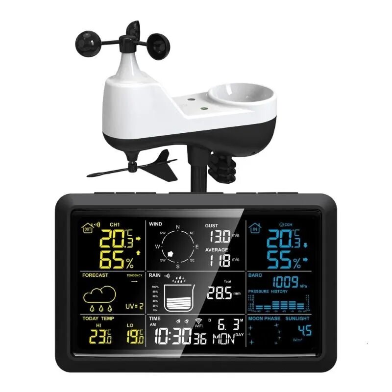 Атмосферный измеритель с беспроводным внешним блоком для дома и улицы