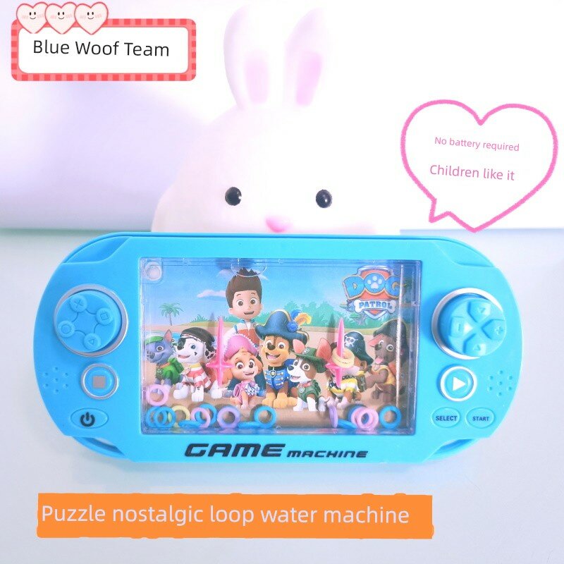 Голубая игровая консоль с темой PAW Patrol, крупный размер, обучающая игрушка с играми Тетрис и Бейсбол для детей