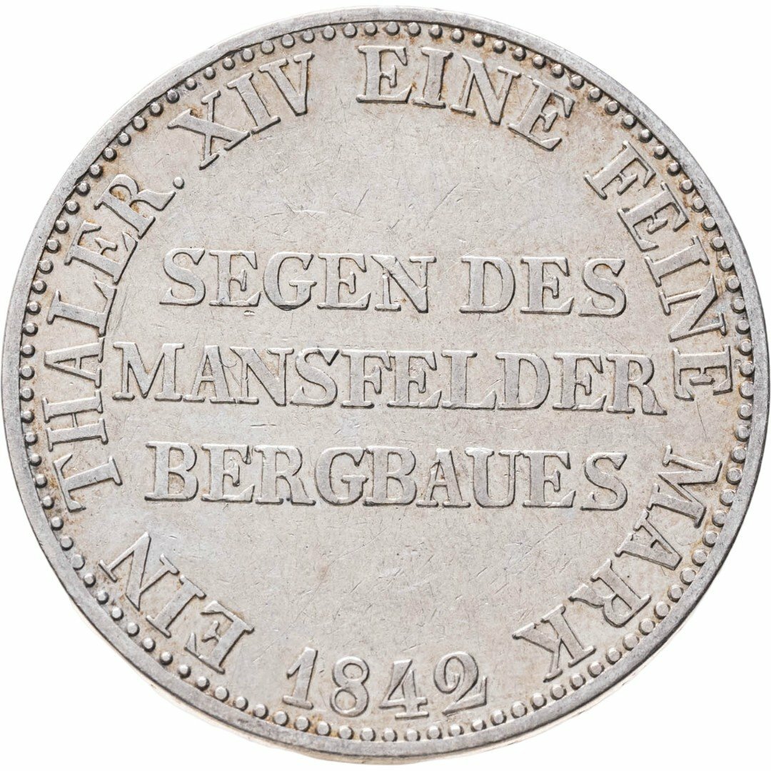 Пруссия 1 талер 1842 А, Серебро 750, в сохранности VF-XF