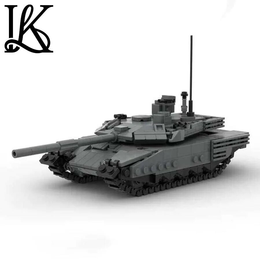MOC T-90M пластиковый набор для сборки танков, серый, конструктор для детей, совместим с LEGO
