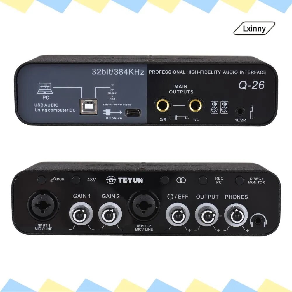 Универсальный аудиоинтерфейс, с высококачественным звуком, для записи и игры на ПК