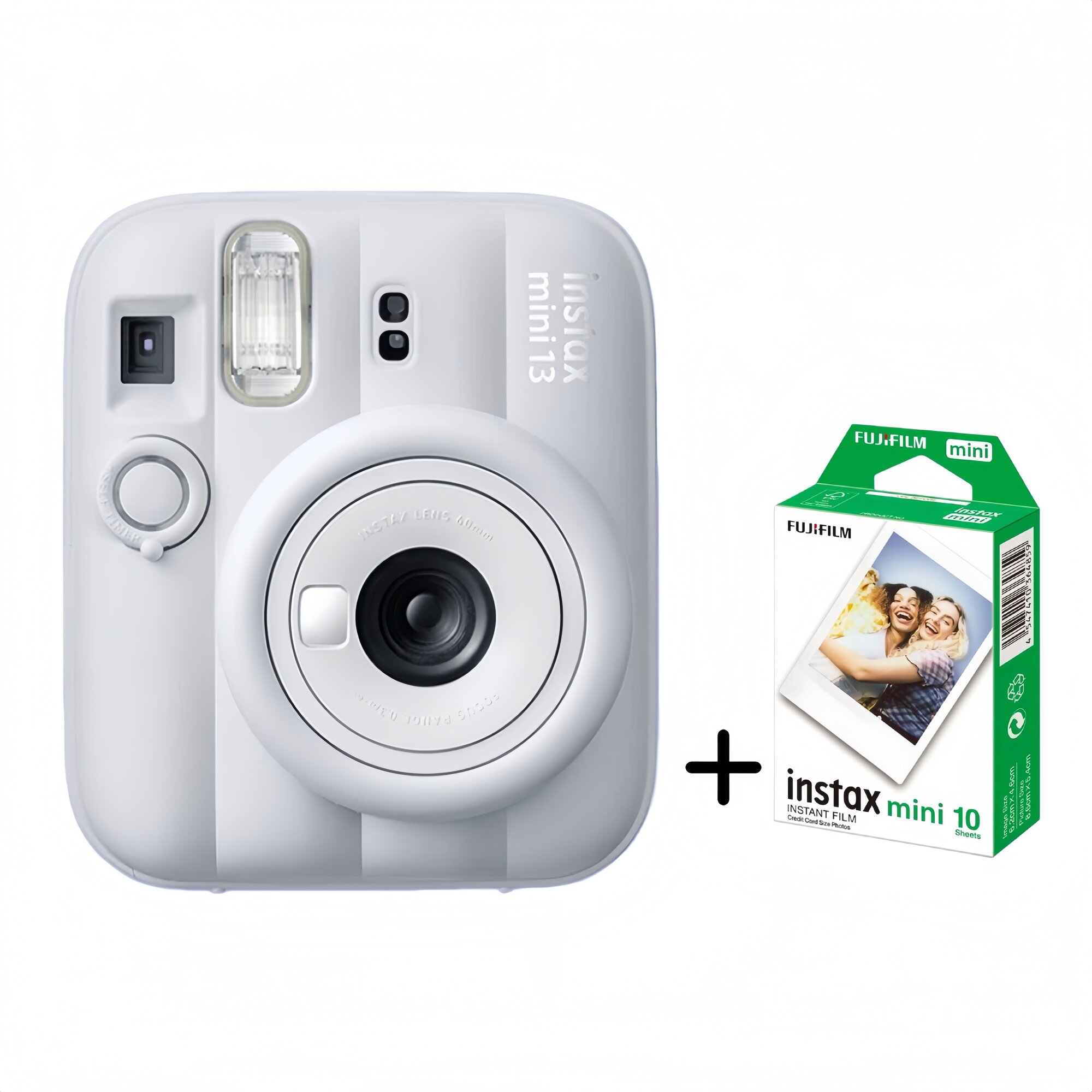 Fujifilm Instax mini 13(Включает 10 фотобумаг) Фотоаппарат моментальной печати Fujifilm Instax mini 13 Clay White