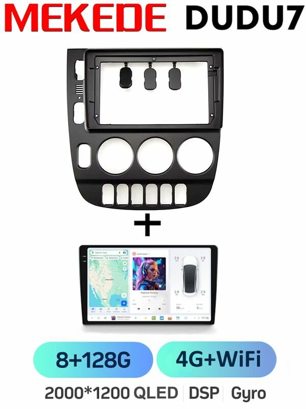 Магнитола 9" Mekede DUDU7 8/128 Gb для Mercedes Benz M-Class W163 1997-1998 черная carpay Android