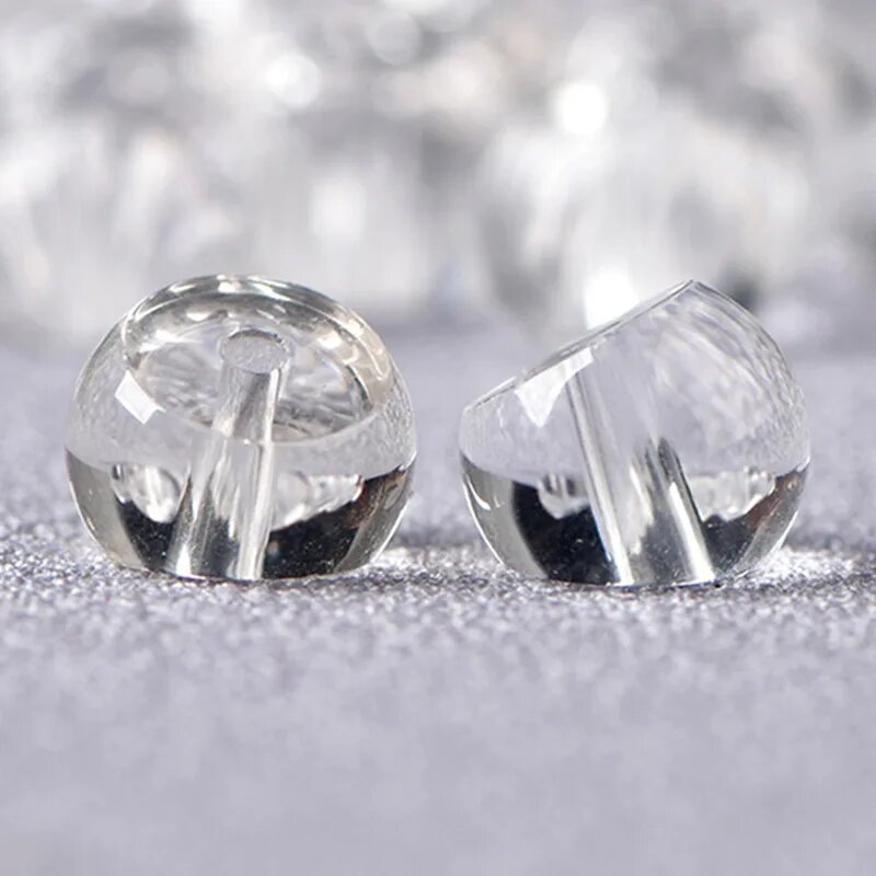 Кристалл кварц бусина белая