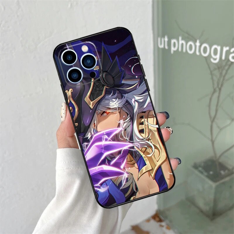 Мягкий силиконовый чехол Genshin Impact Cyno для iPhone 17 Air 11 14 15 16 Pro Max 13 12 Mini 16 Plus 16e, задняя крышка