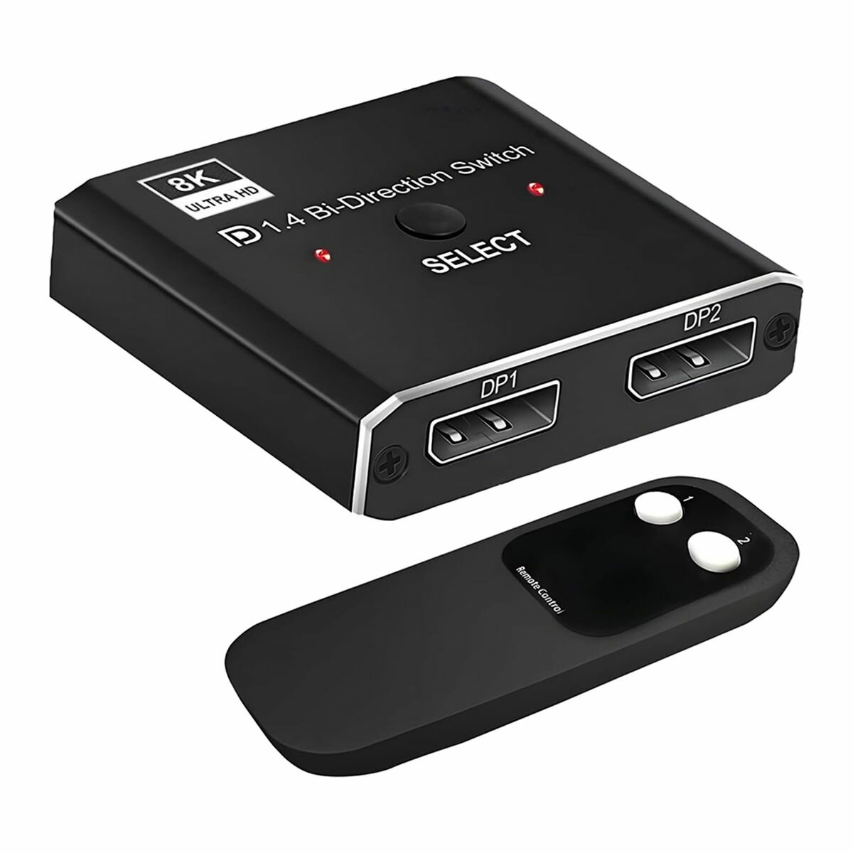 8K DisplayPort Switch 2 в 1 Out/Out Display Port DP поддерживает 8K30Hz 4K120Hz для ПК, мониторов, ноутбуков и т. д.