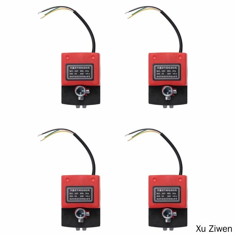 4 воздушных демпфирующих клапана, электрический привод AC220V для воздуховодов с обратной связью по сигналу