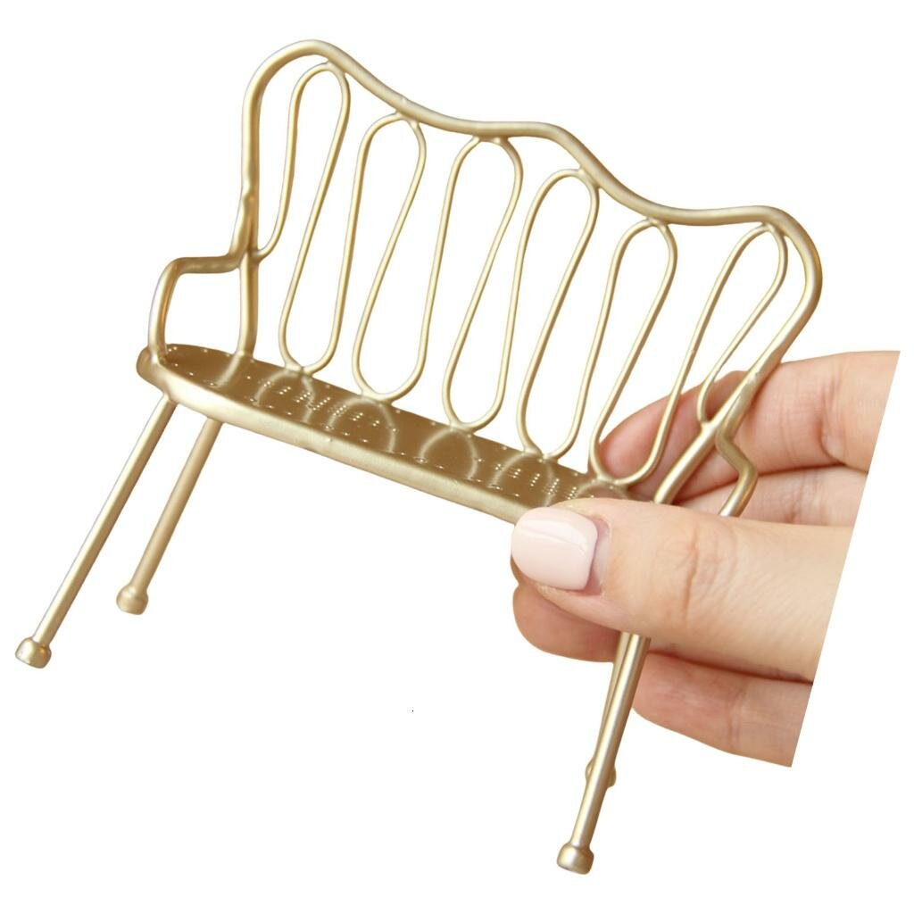 Металлический детский набор игрушечной мебели, Gold - Двойной стул