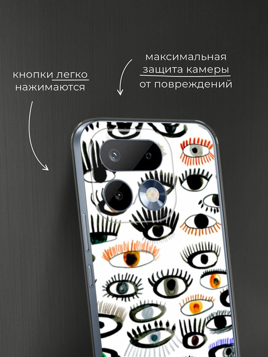 Чехол на Realme 16 Pro / Реалме 16 Про с принтом Глаза акварель — фото 1
