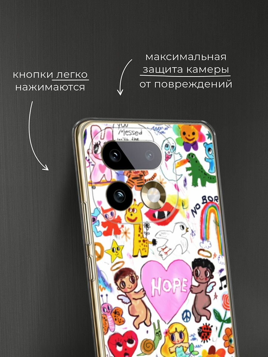 Чехол на Realme 16 Pro+ / Реалме 16 Про+ с принтом Милые рисунки — фото 1