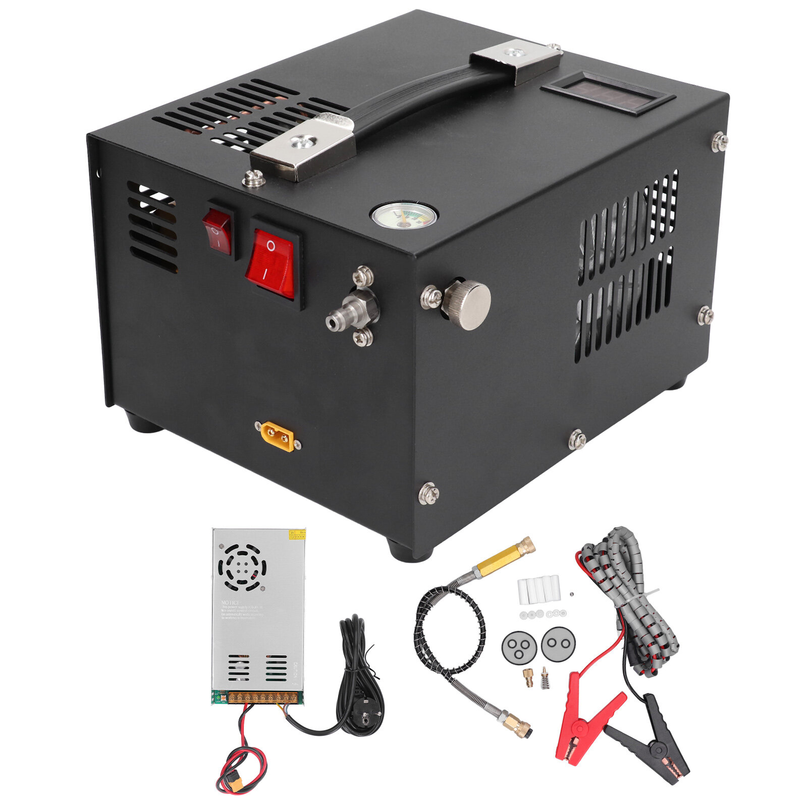 PCP компрессор 30 МПа высокого давления с вентилятором, EU 220V