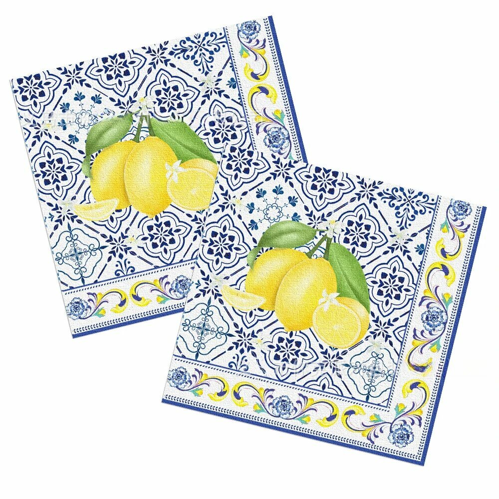 Одноразовая винтажная сине-белая фарфоровая посуда для вечеринки Paper towels 20pcs